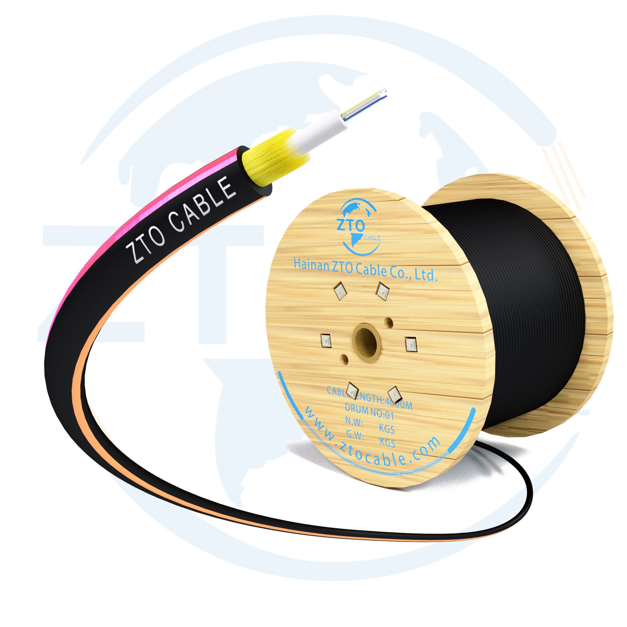 Indoor-outdoor Unitube Non Metal Micro Fiber Optic Cable JET Mini ADSS ...