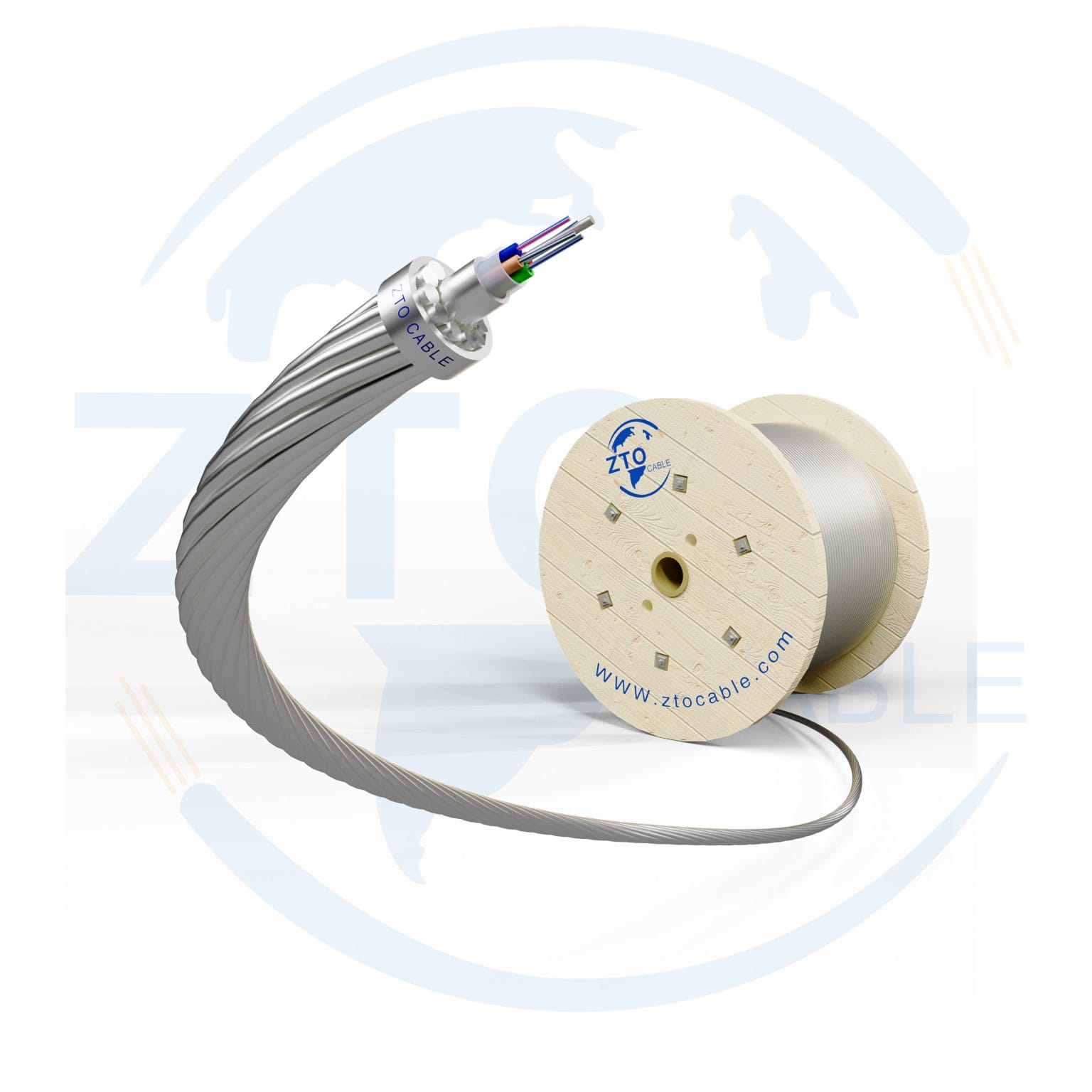 Кабель OPGW типа PBT - ZTO FIBER CABLE