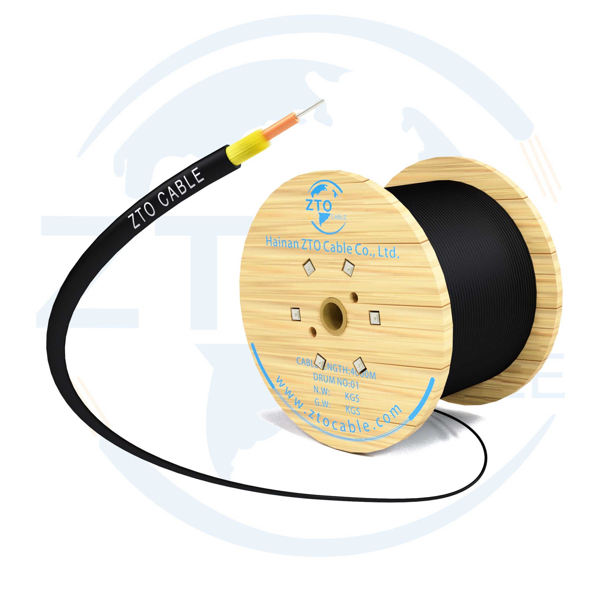 Round DROP Cable Mini ADSS GJFJU(TPU) Manufacturer - ZTO